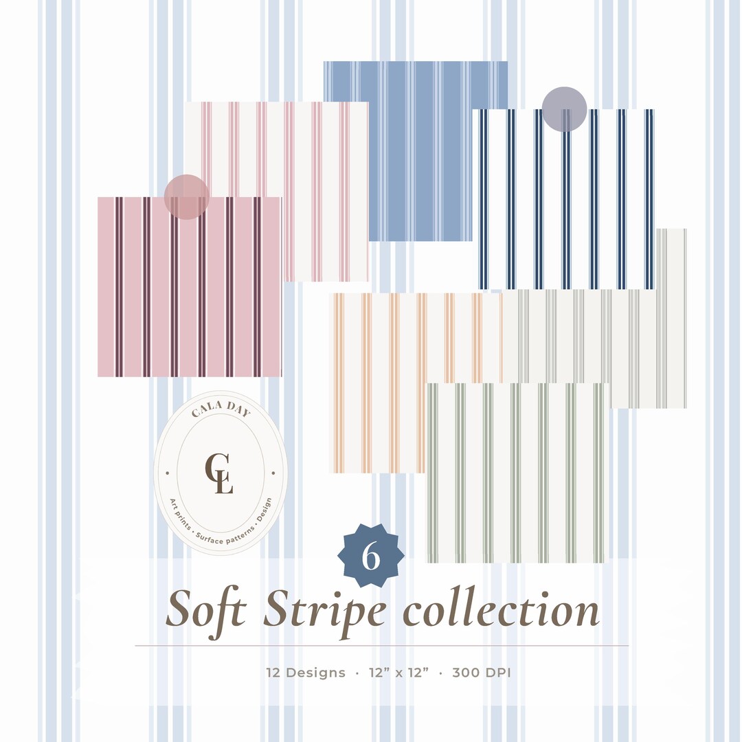 Seamless Stripe Digital Paper Pack – 12x12 Scrapbook Papers for Fabric ...
