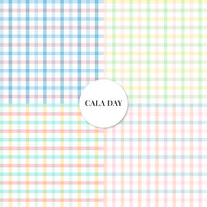 Pastel Summer Plaid Digital Paper Pack – 24 Seamless Gingham & Check ...