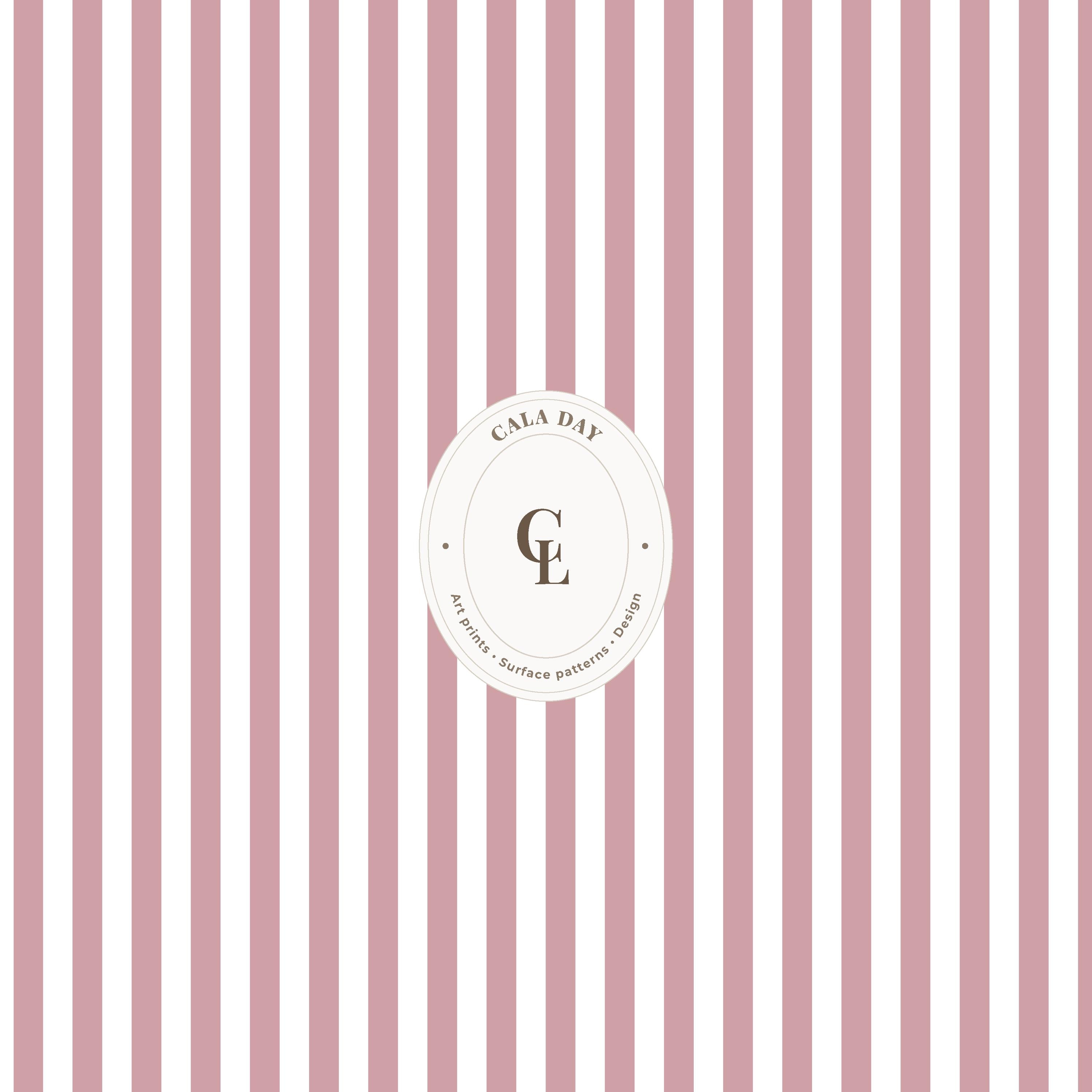 Pink Stripe Digital Paper Pack – 6 Seamless 12x12 Scrapbook Papers, 300 ...