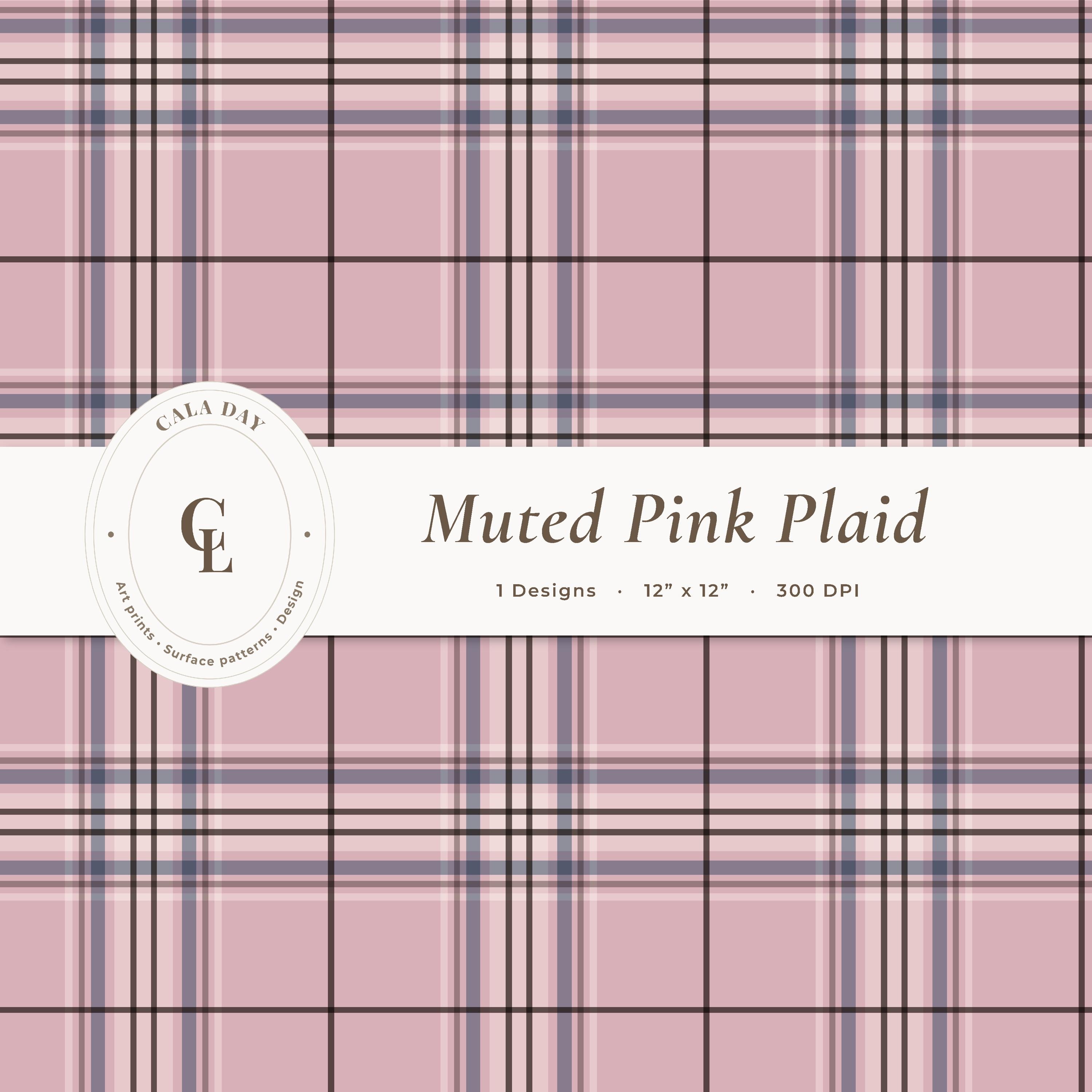 Pink Plaid Seamless Pattern Digital Paper Pack – Checkered Scrapbook ...