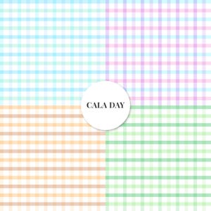 Pastel Summer Plaid Digital Paper Pack – 24 Seamless Gingham & Check ...