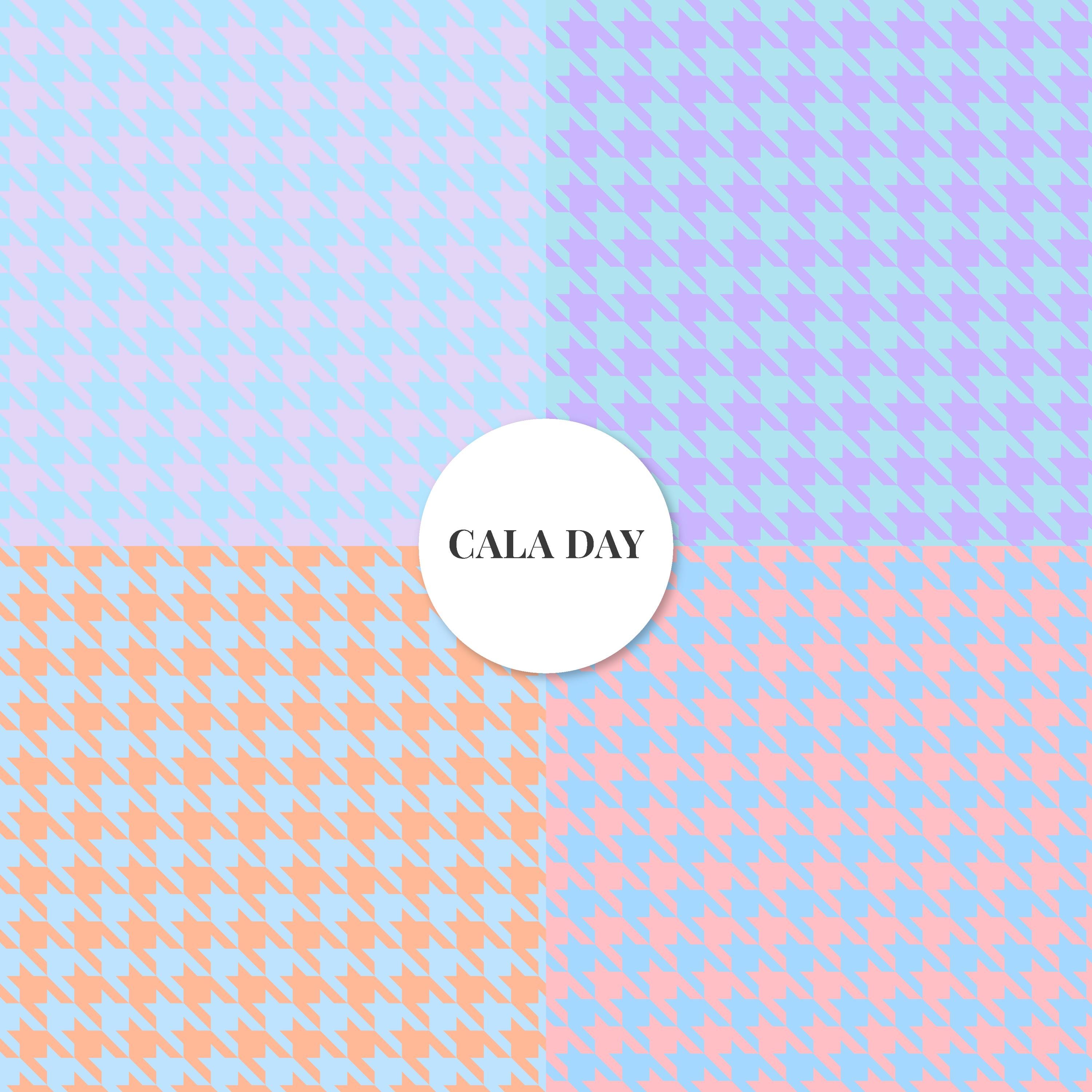 Y2K Houndstooth Digital Paper Pack (no AI) – Pastel Check Print Set, 12 ...