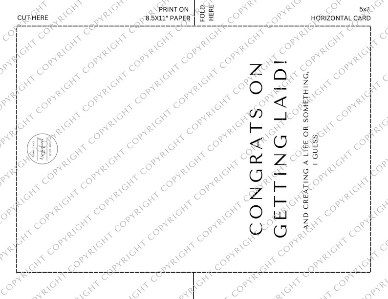 DIGITAL DOWNLOAD - Baby Card - Printable Card - Congrats on Getting ...