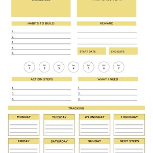 7-day Challenge Planner - Daily To-do, Habit Tracker, Progress Journal ...