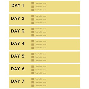 7-day Challenge Planner - Daily To-do, Habit Tracker, Progress Journal ...