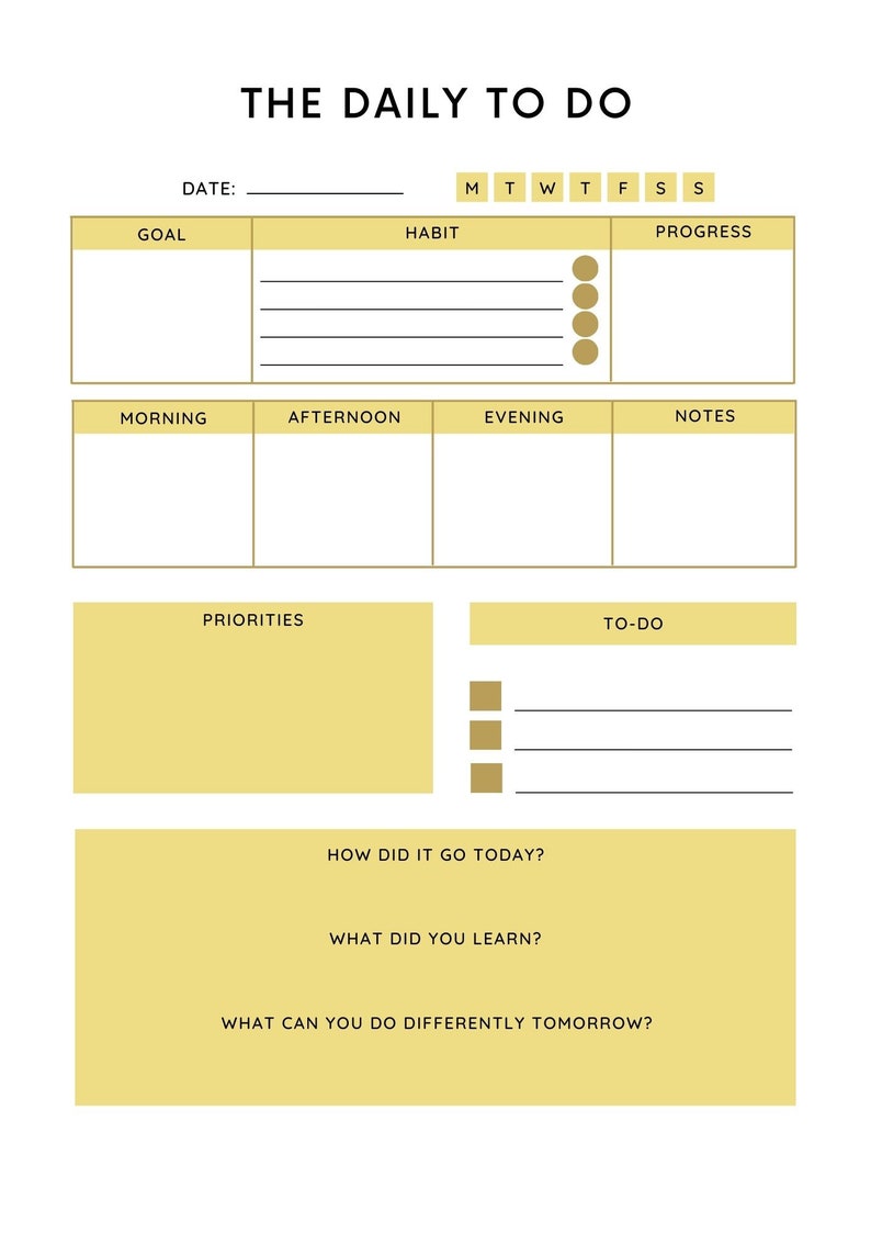 Printable 7 Day Challenge Journal PDF. Daily Check-in Journal - Etsy