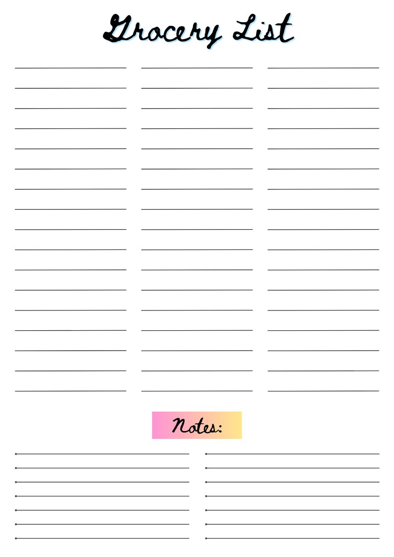 Weekly Meal Planner Bundle, Grocery List, Kitchen Inventory (printable ...