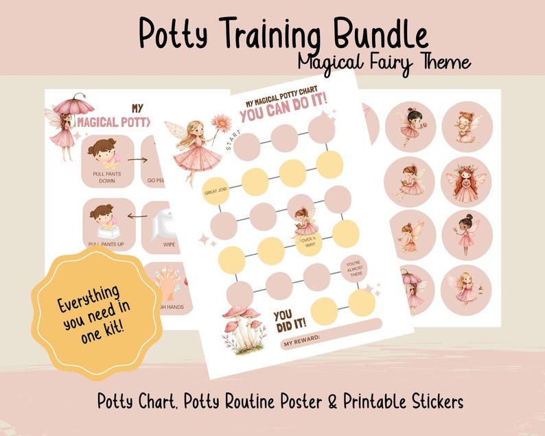 Toddler Potty Training Chart, Toilet Training Reward Chart, Printable ...
