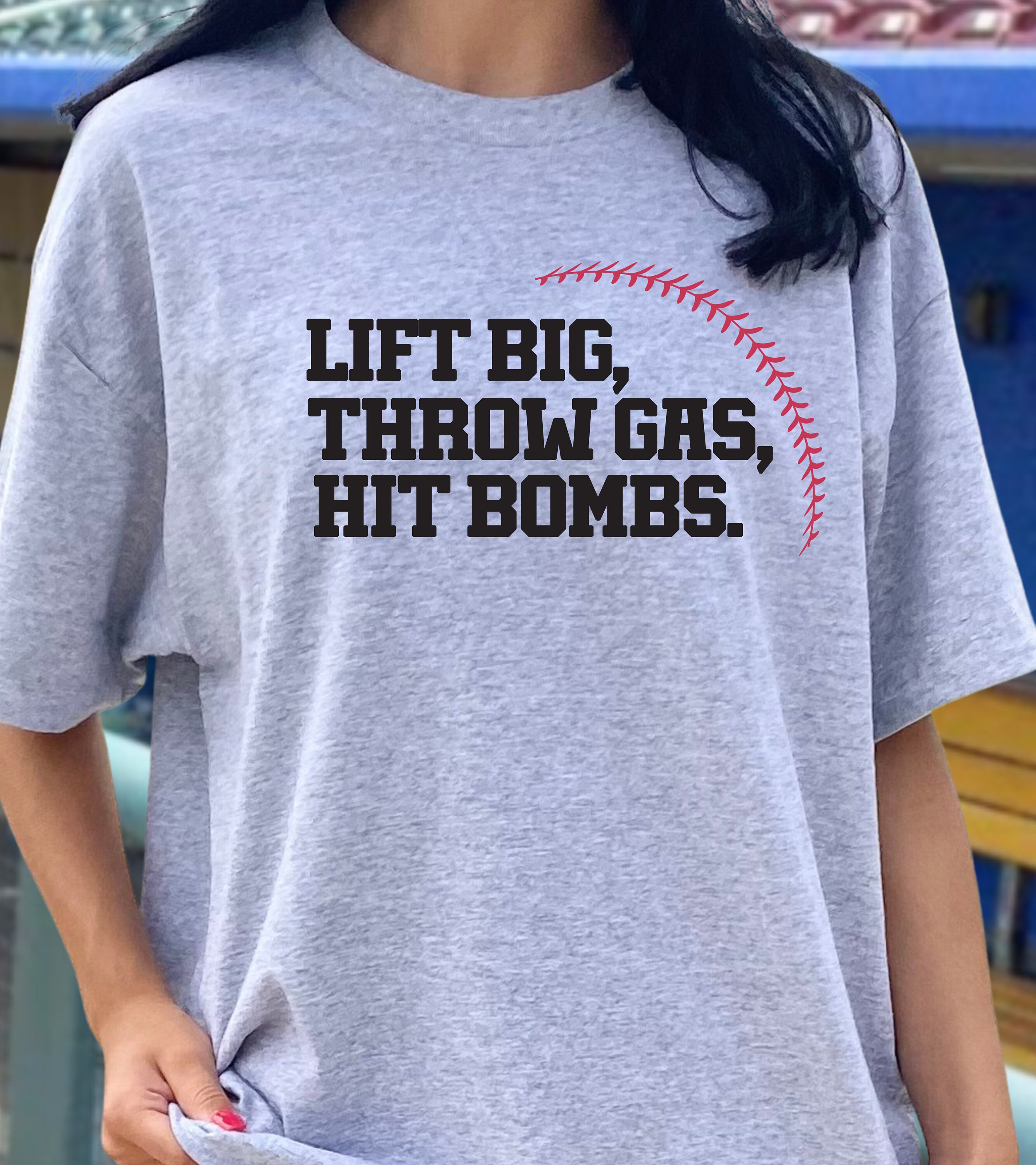 Lift Big Throw Gas Hit Bombs Shirt, Baseball Player Shirt, Coach Gift ...