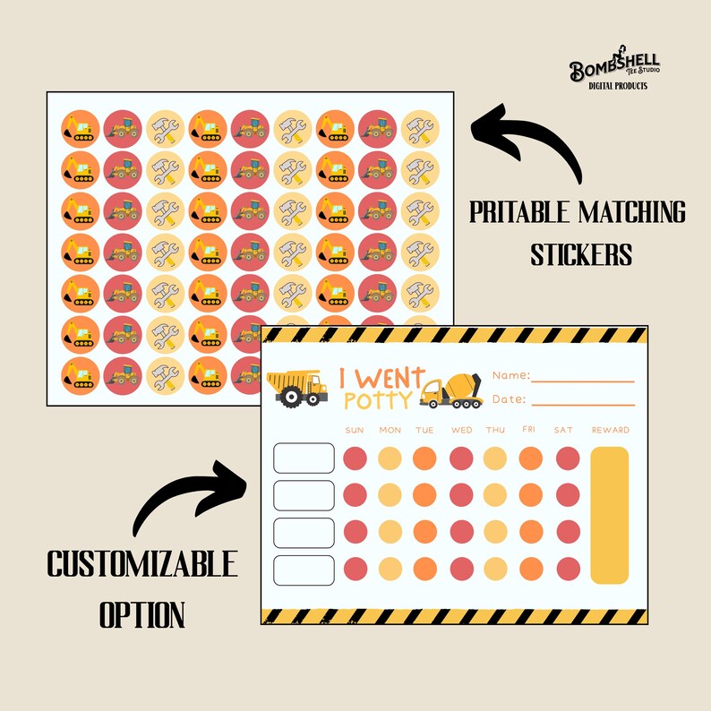 Potty Chart, Toddler Potty Training Chart, Toilet Training Reward Chart ...