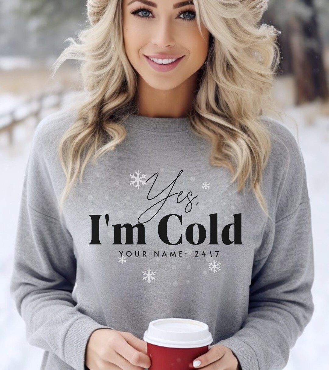 Yes I'm Cold Heavy Blend Hooded Sweatshirt, Personalize Funny Sweater ...