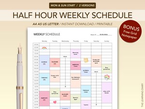 Printable Weekly Schedule and to Do List With Notes and Next Week Look ...