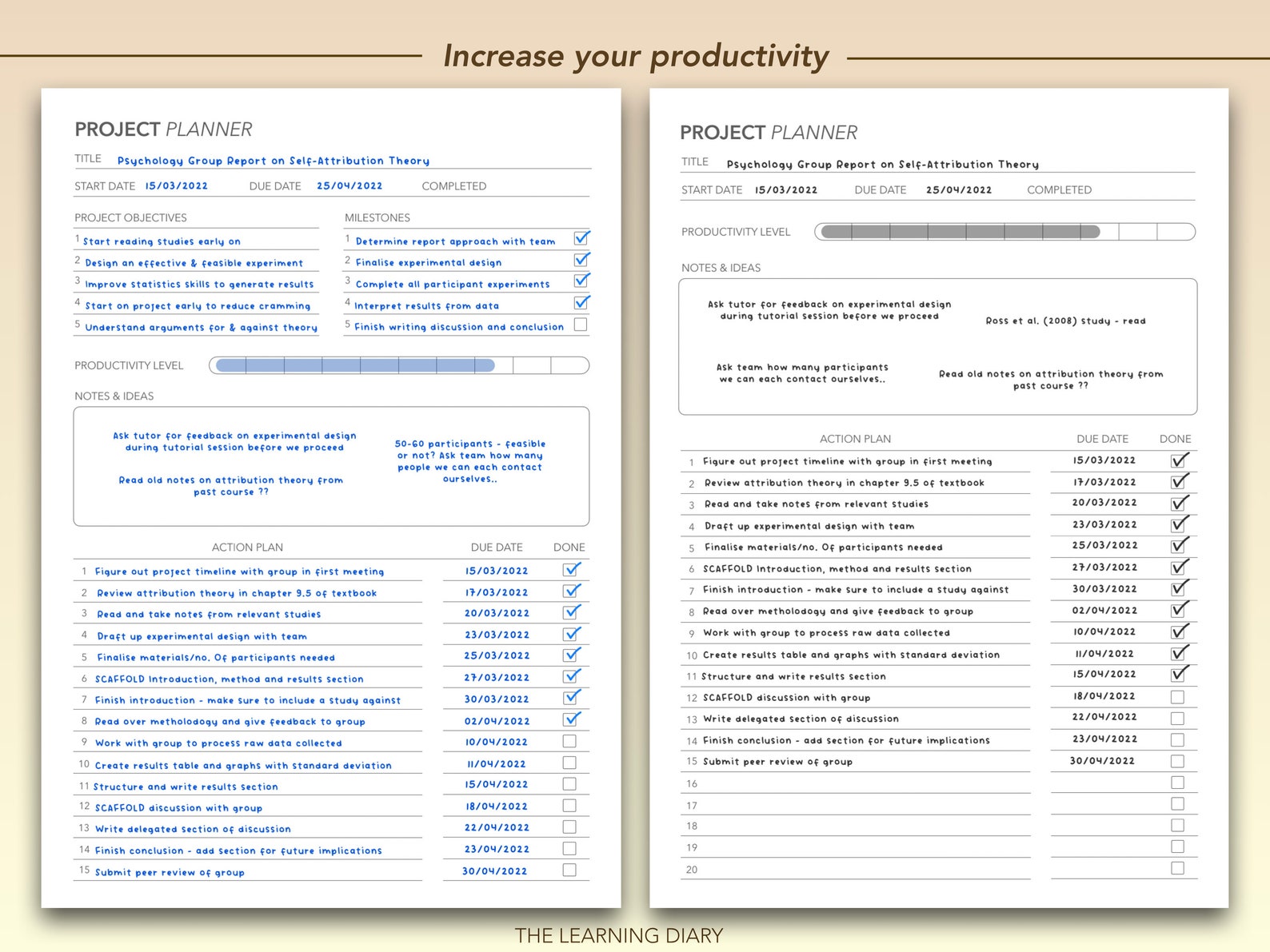 Simple Project Planner Printable Productivity Planner Task - Etsy