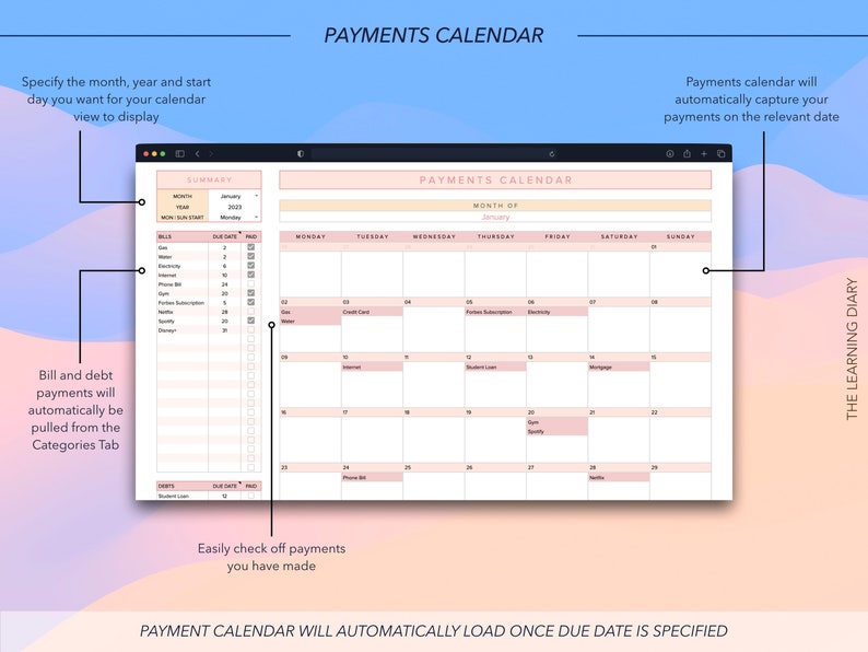 Monthly Budget Spreadsheet Google Sheets Budget Template - Etsy