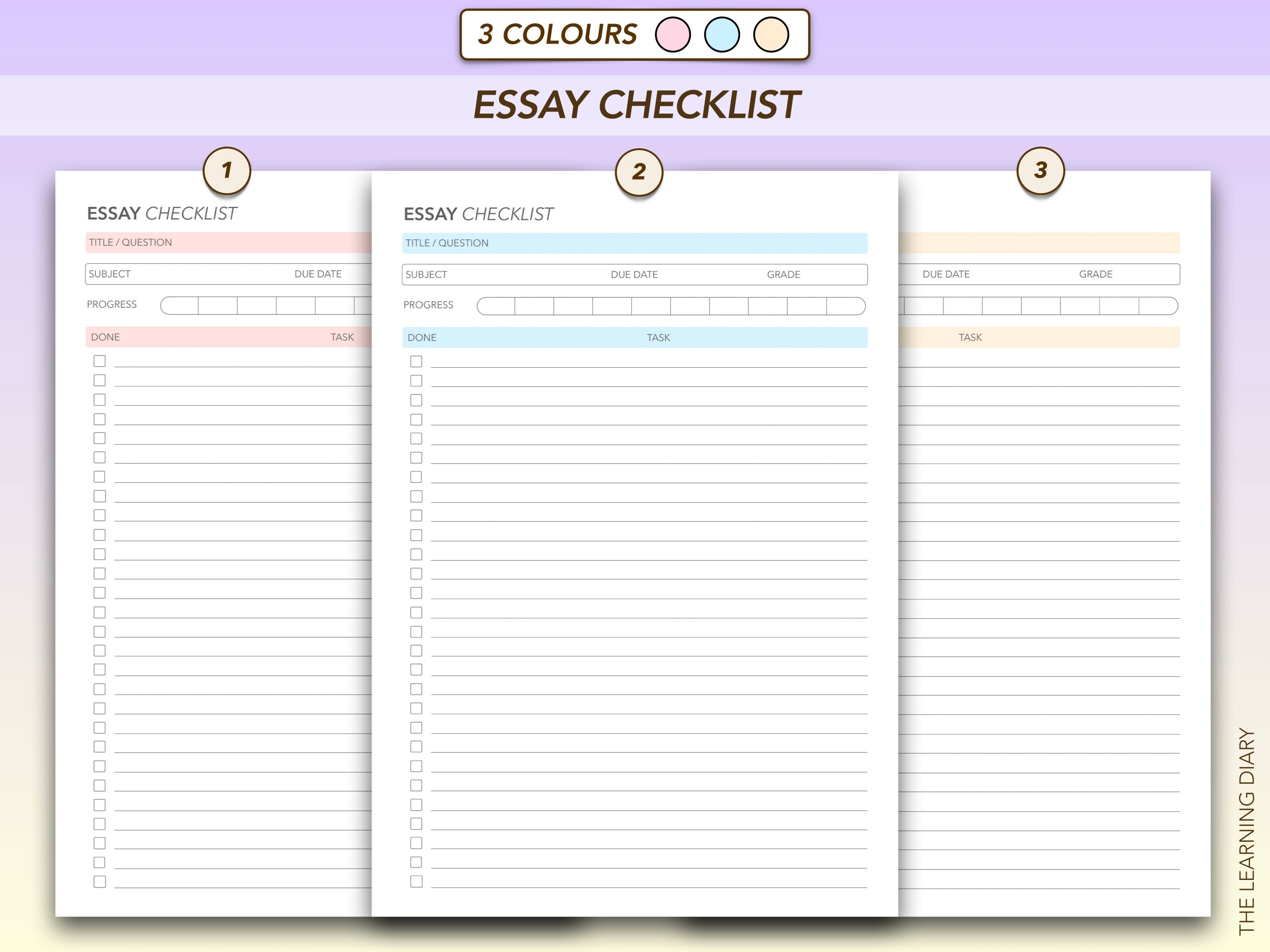 Essay Planner Printable Set: A4, A5 & US Letter (instant Download) - Etsy