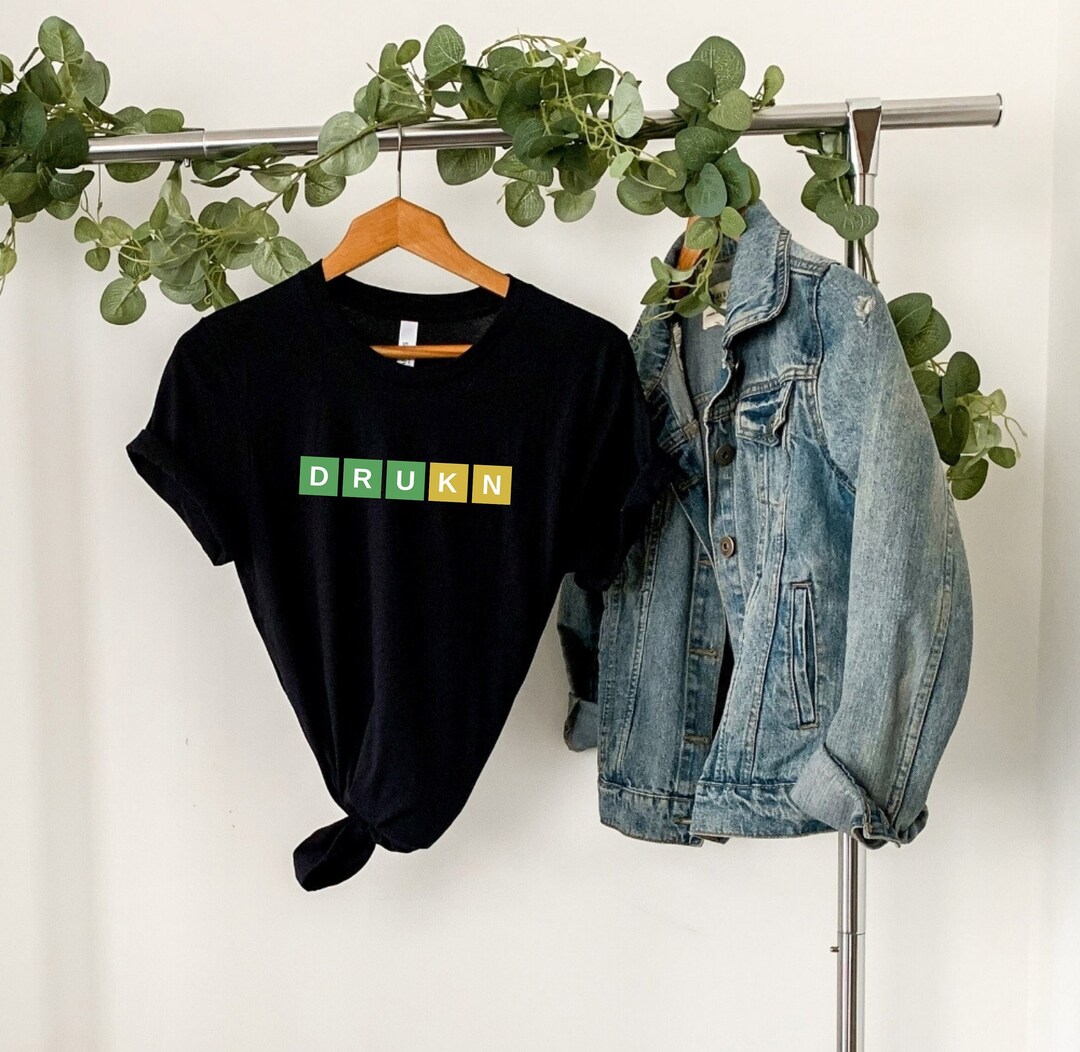 Wordle Drunk T-shirt Unisex | Wordle Shirt Drunk Wordle Fun Tee Men's ...