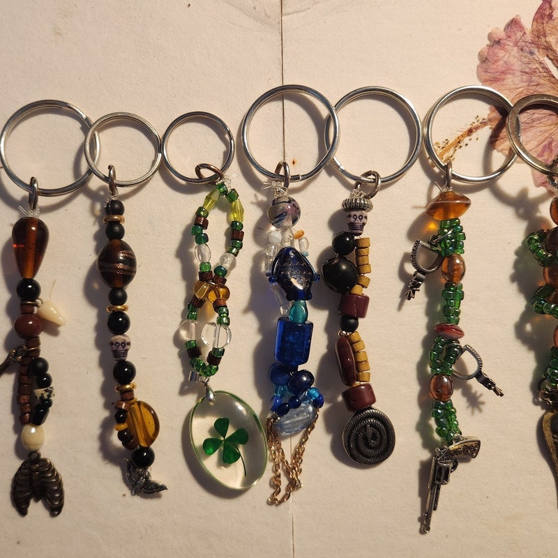 Beaded Keychains - Etsy