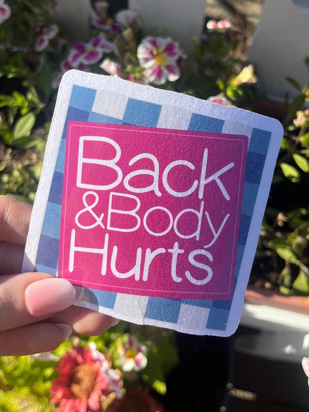 Back and Body Hurts Sticker - Etsy
