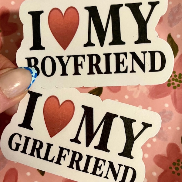 I Love My Girlfriend Stickers - Etsy