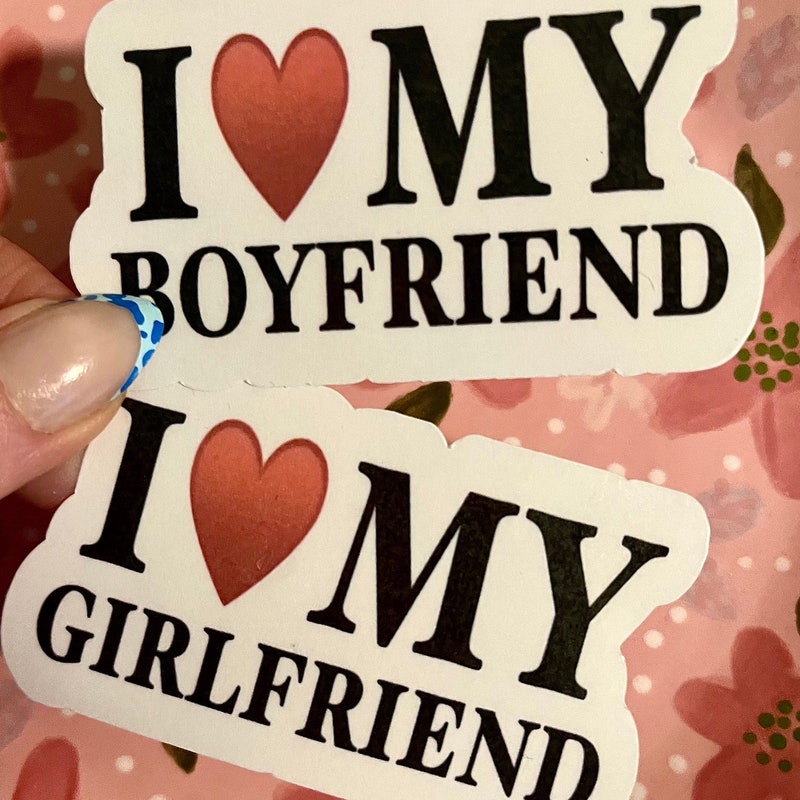 I Love My Girlfriend Stickers - Etsy