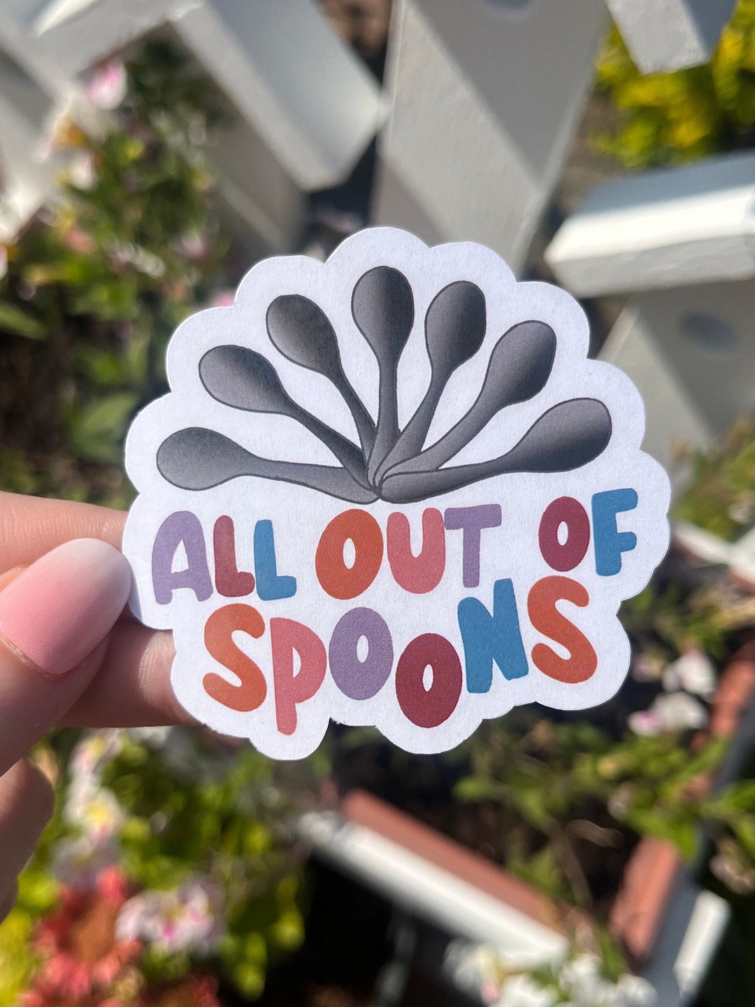 All Out of Spoons Sticker - Etsy