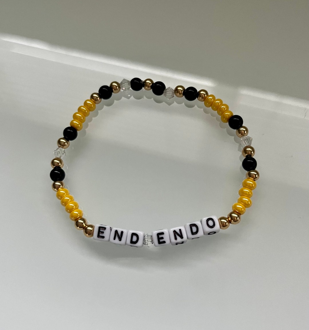 End Endo • Endometriosis Beaded Stretch Bracelet - Etsy