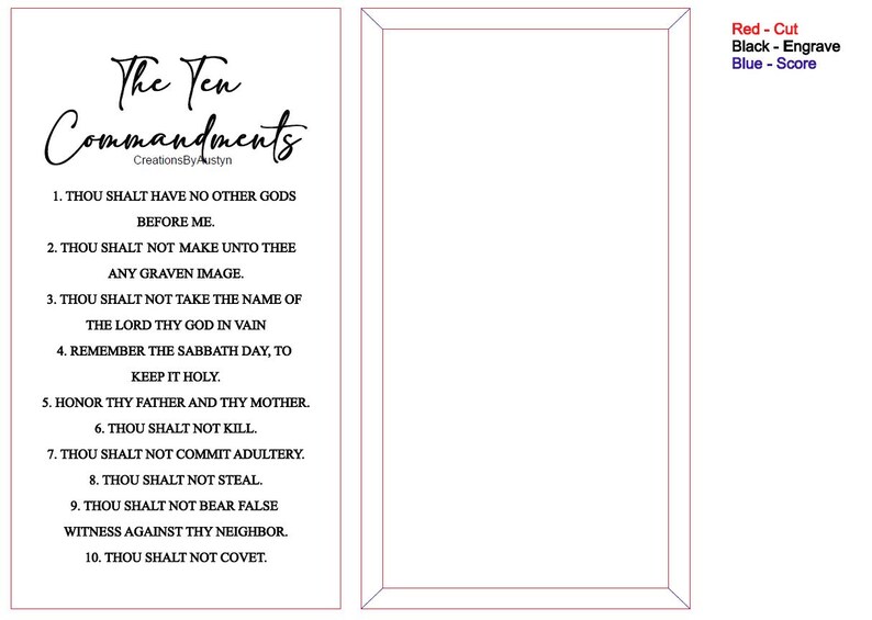 Ten Commandments; House Sign; Wall Decor; Christian Home Sign; the Ten ...