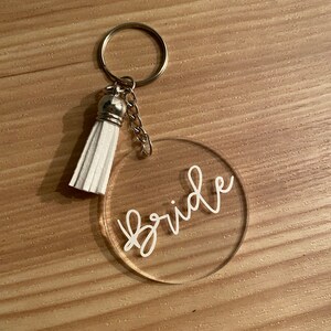 Bride Acrylic Keychain | Bridal Gift, Bridal Shower, Bachelorette Party ...