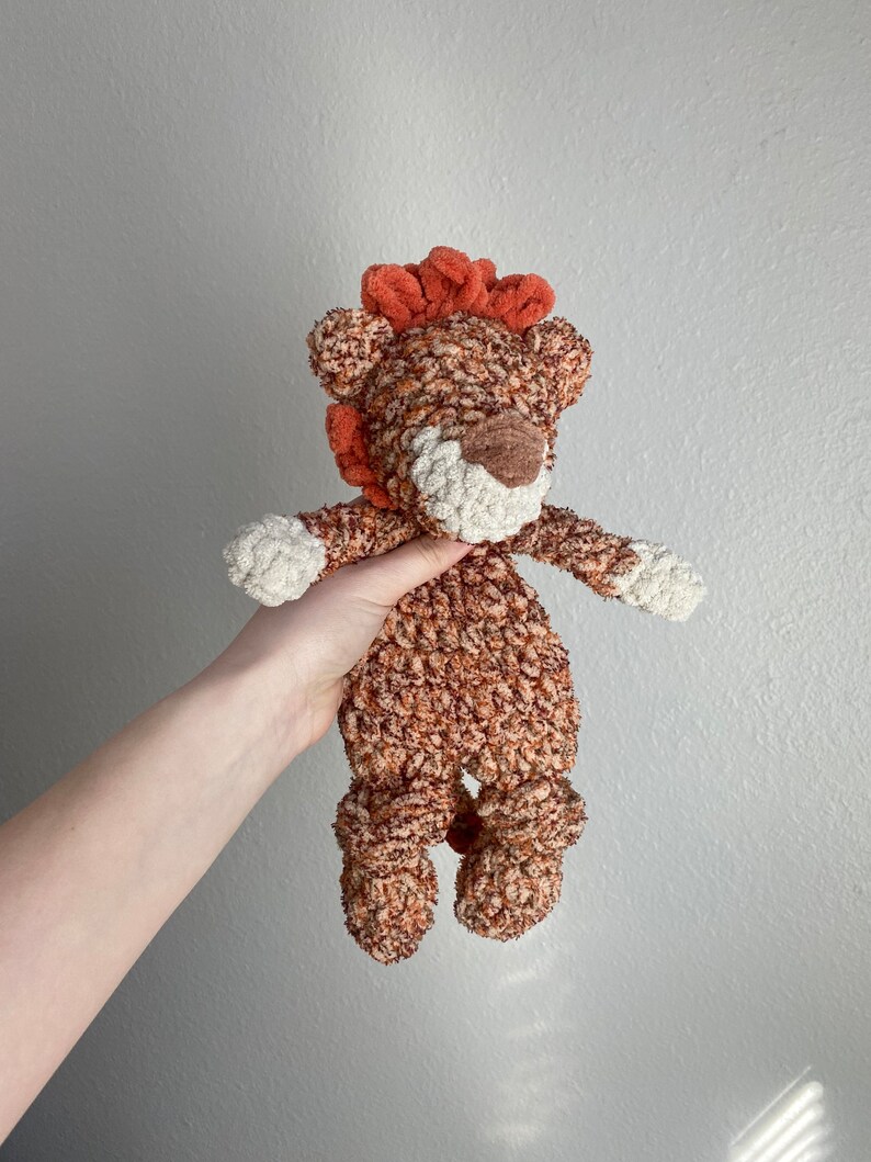 Mini Lion Knotted Lovey (made to Order) - Hand Crocheted, Lion Stuffy ...
