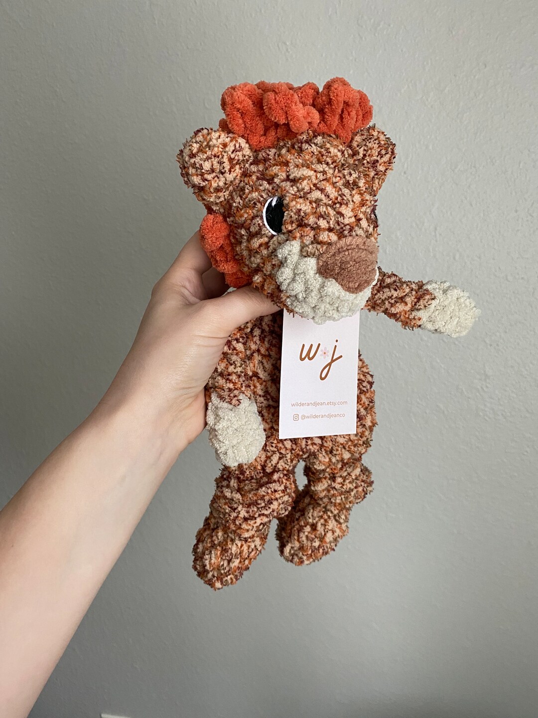 Mini Lion Knotted Lovey (made to Order) - Hand Crocheted, Lion Stuffy ...