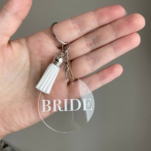 Bride Acrylic Keychain | Bridal Gift, Bridal Shower, Bachelorette Party ...