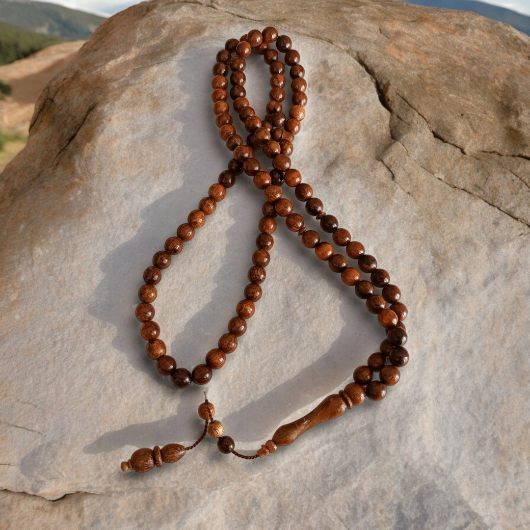 Mango Wood Tasbih, Brown Tasbih, Mango Tree Sibha, Tasbih 99 Beads ...