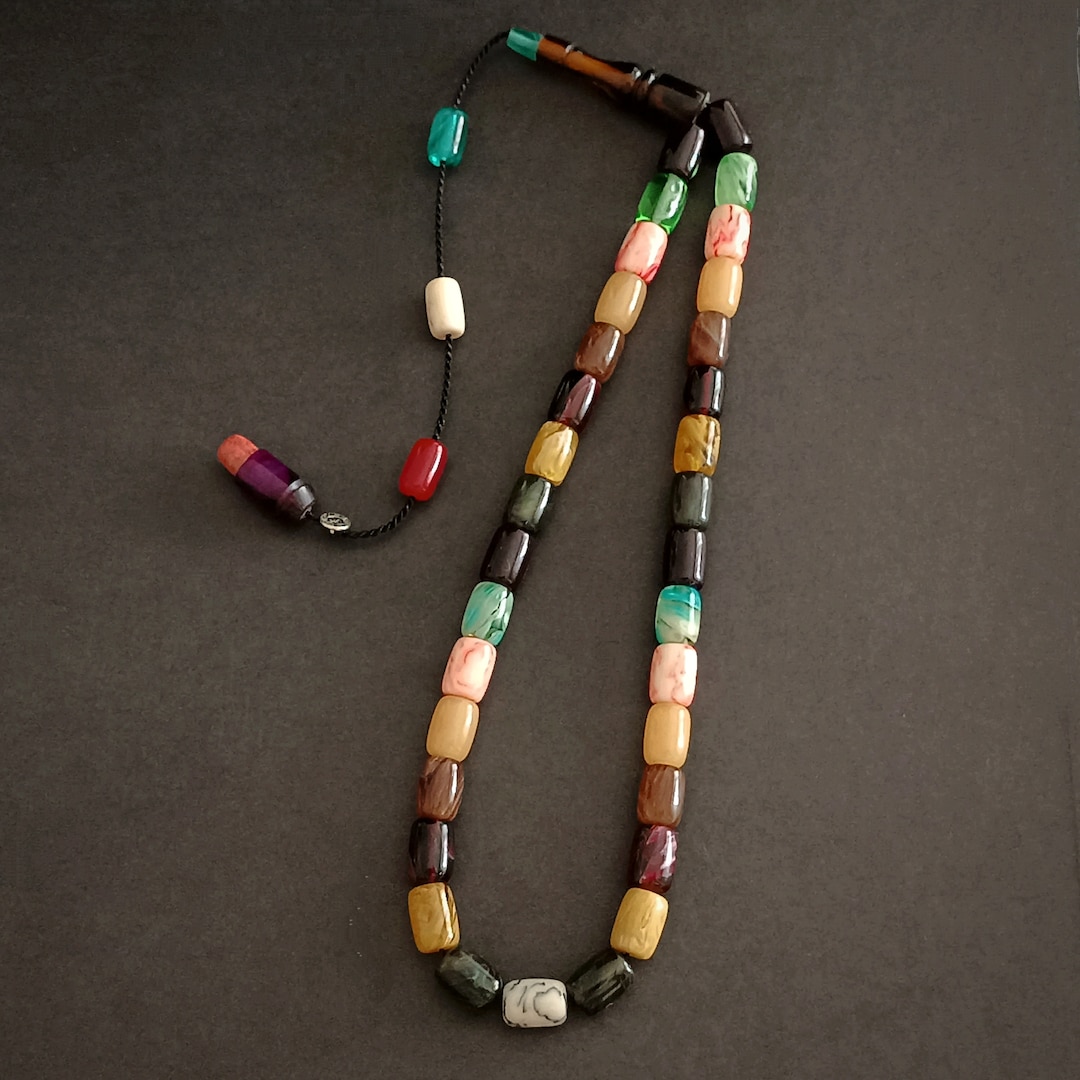 Multi Color Tasbih, Cylinder Cut, Tasbeeh 33, Sibha, Muslim Prayer ...