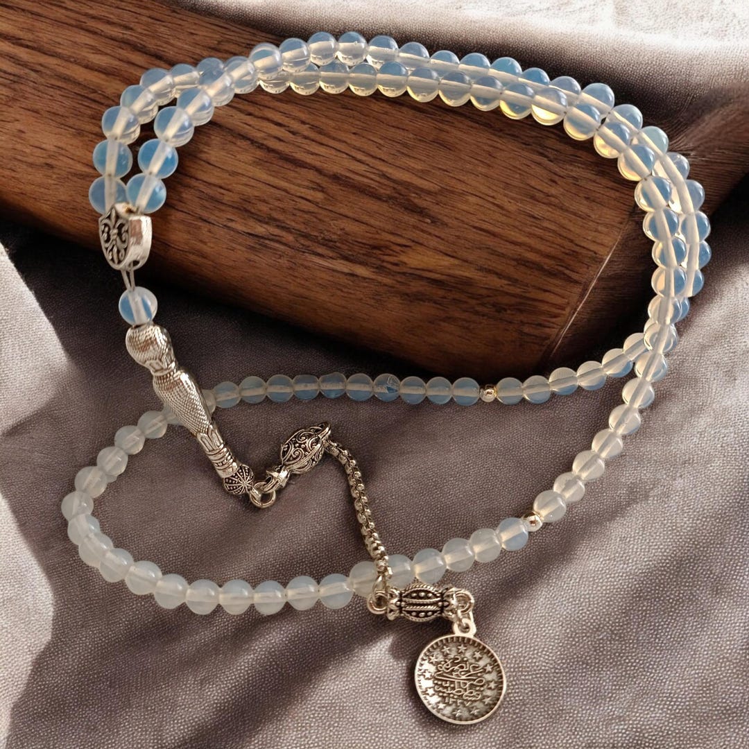 7MM Tasbeeh, Tasbih 99, Opal Prayer Beads, Small Rosary 99 ...