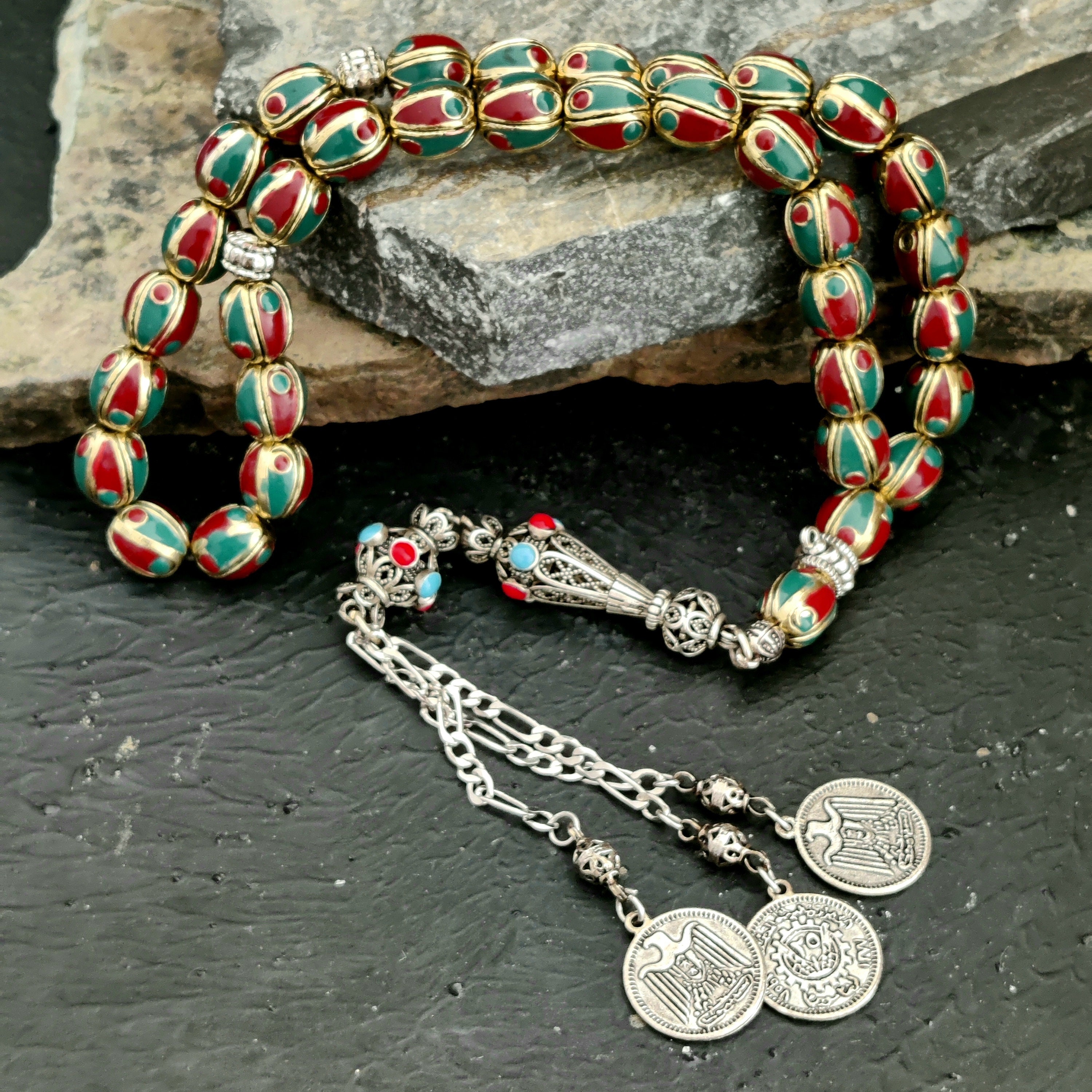 Big Size Rosary, Heavy Prayer Beads, Tasbih 33 Beads, Tasbeeh Favor ...
