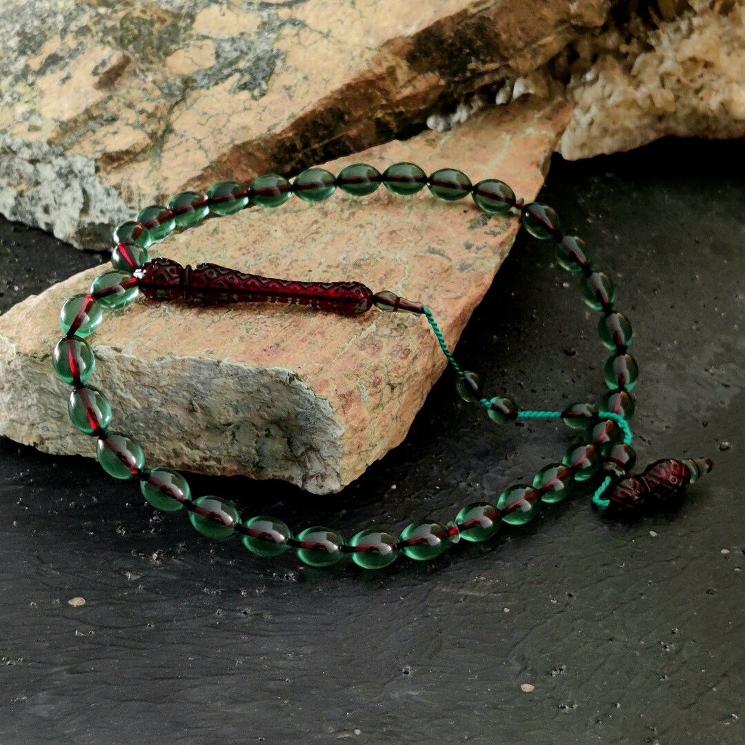 Transparent Sibha Acrylic Prayer Beads Green Tasbih Tasbeeh - Etsy