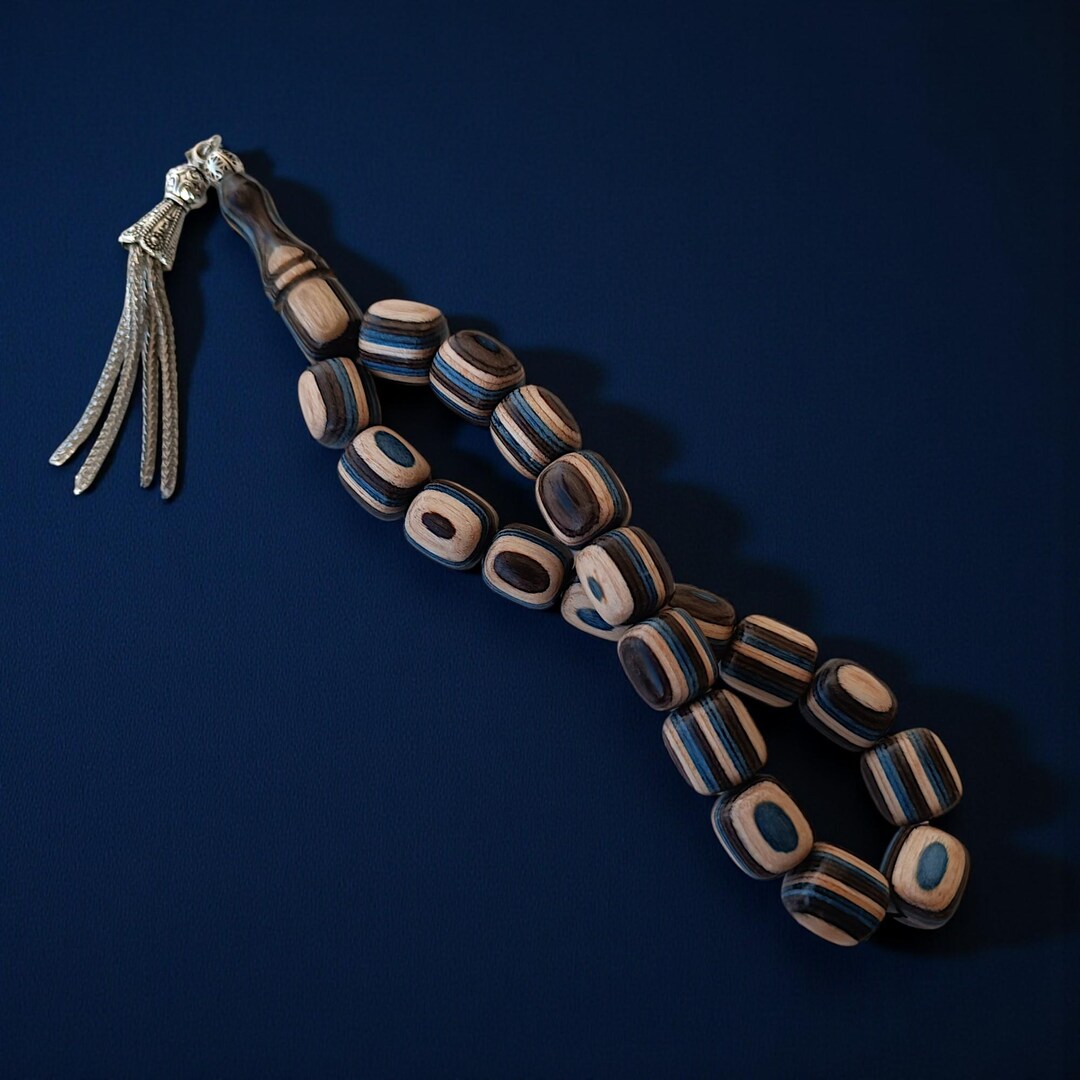 Camphor Tree Subha, Tasbih 19 Beads, Wooden Worry Beads, Wood Rosary ...