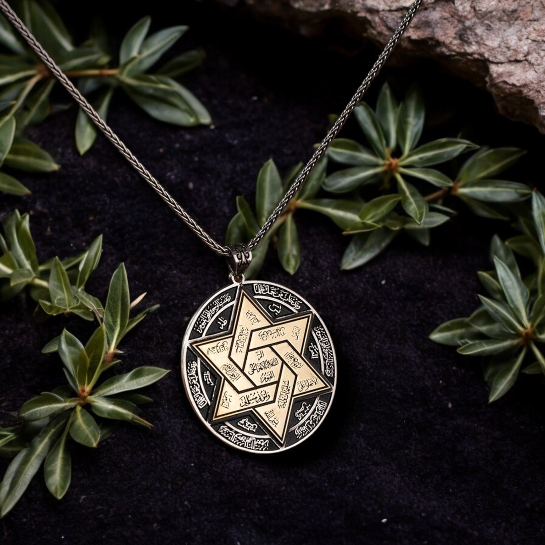 Seal of Solomon Pendant, Unique Silver Gift Idea, Silver Gift for ...