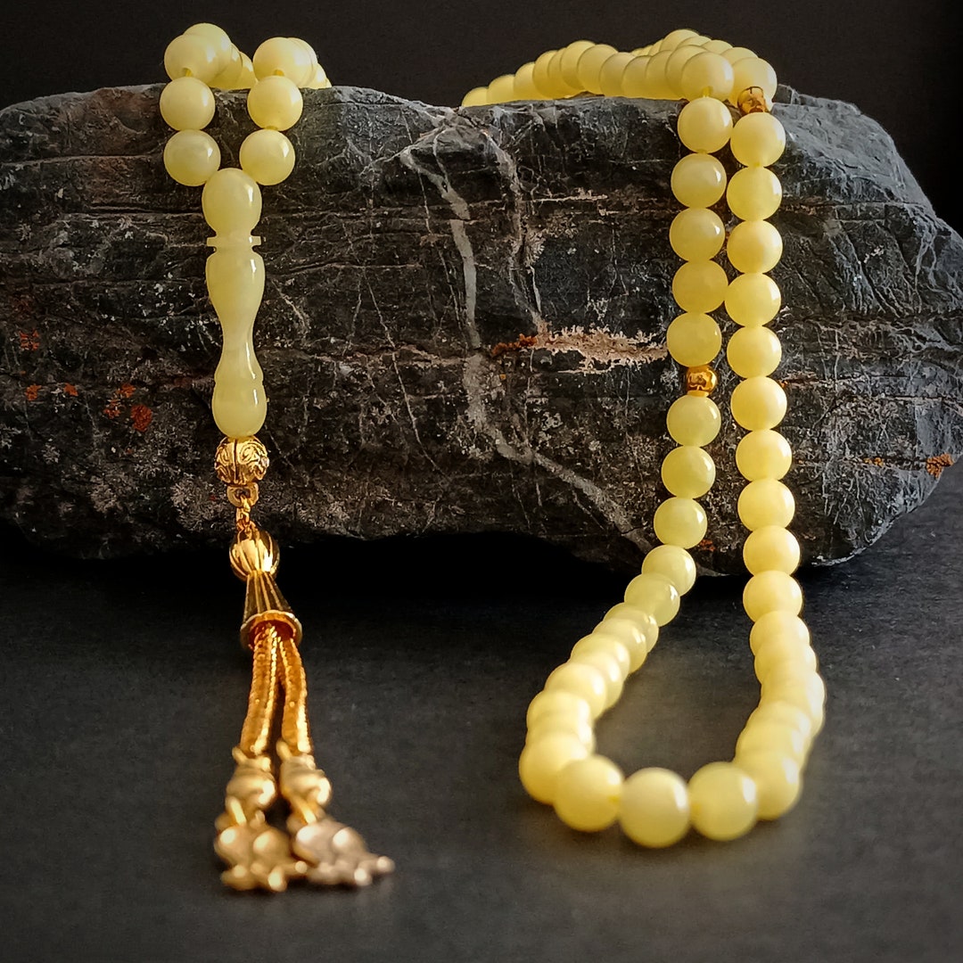 Bakelite Amber Subha, Bakelite Tasbih, Tasbeeh 99, Islamic Rosary ...