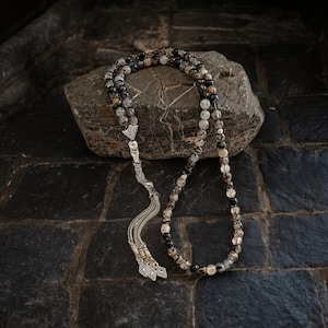 White Gemstone Tasbih, Tasbeeh 99, Agate Rosary, Aqeeq, 6mm Tasbih ...