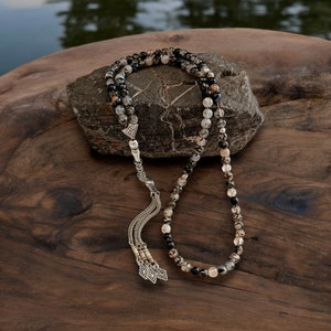 White Gemstone Tasbih, Tasbeeh 99, Agate Rosary, Aqeeq, 6mm Tasbih ...