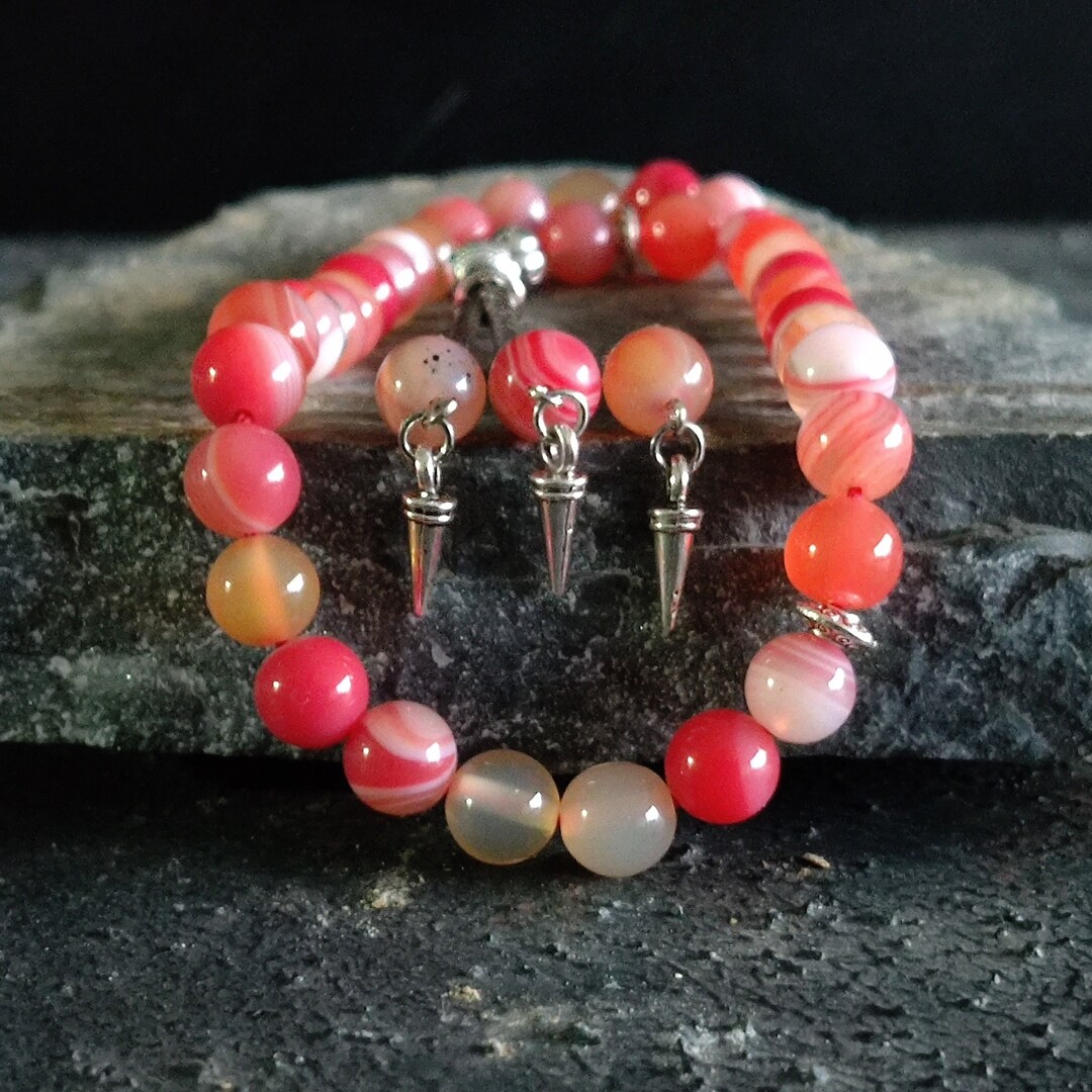 33 Rosary Beads, Pink Misbah, Agate Prayer Beads, Round Tasbih Beads ...