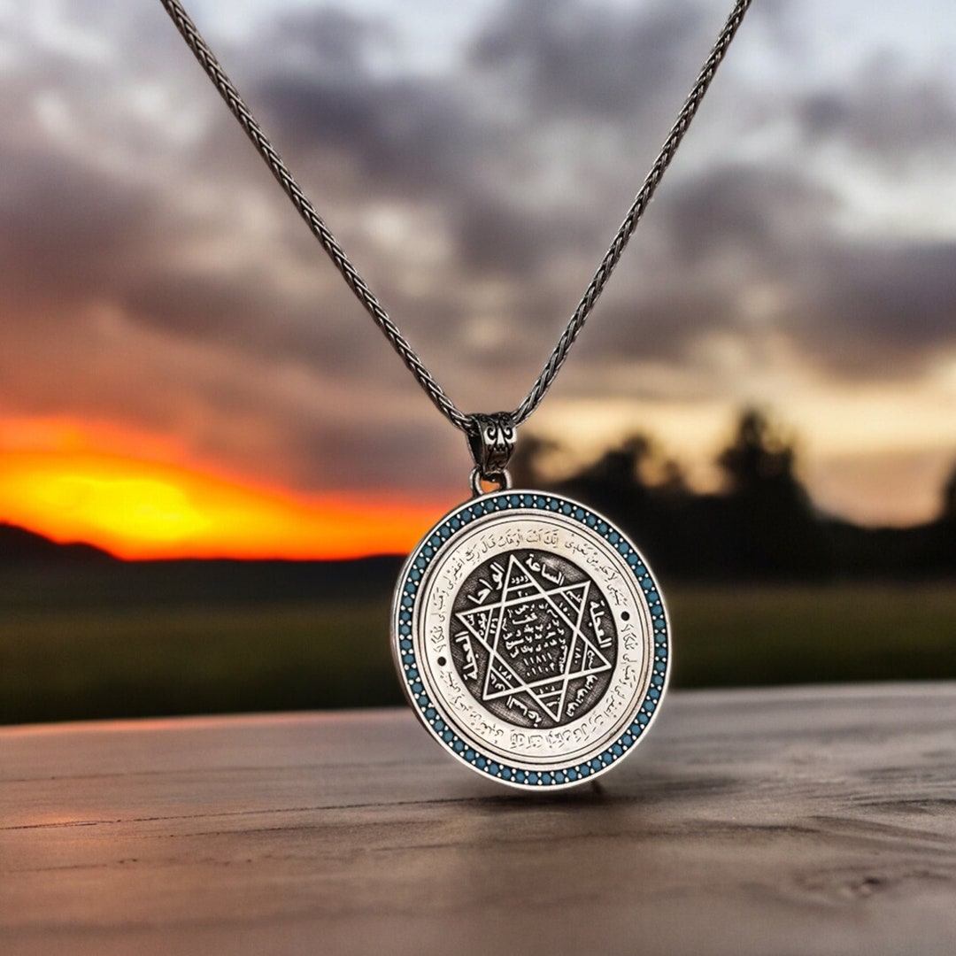 Sterling Silver Seal of Solomon Necklace, Seal of Solomon Pendant ...