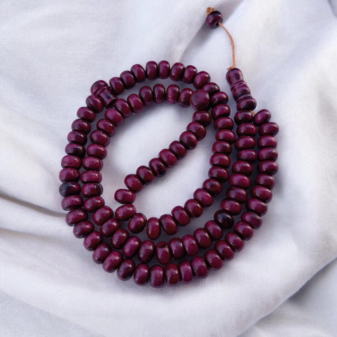 Olive Wood Sabha, Wooden Masbaha, Islamic Rosary, Wood Prayer Beads ...