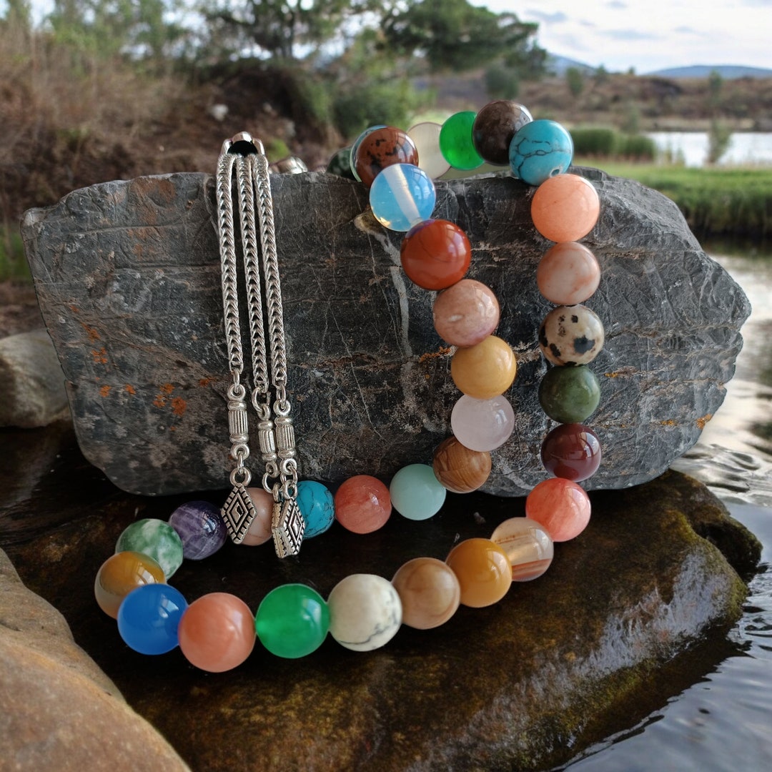 Gemstone Muslim Gift, Tasbih 33, Prayer Beads Islam, Rosary Beads ...
