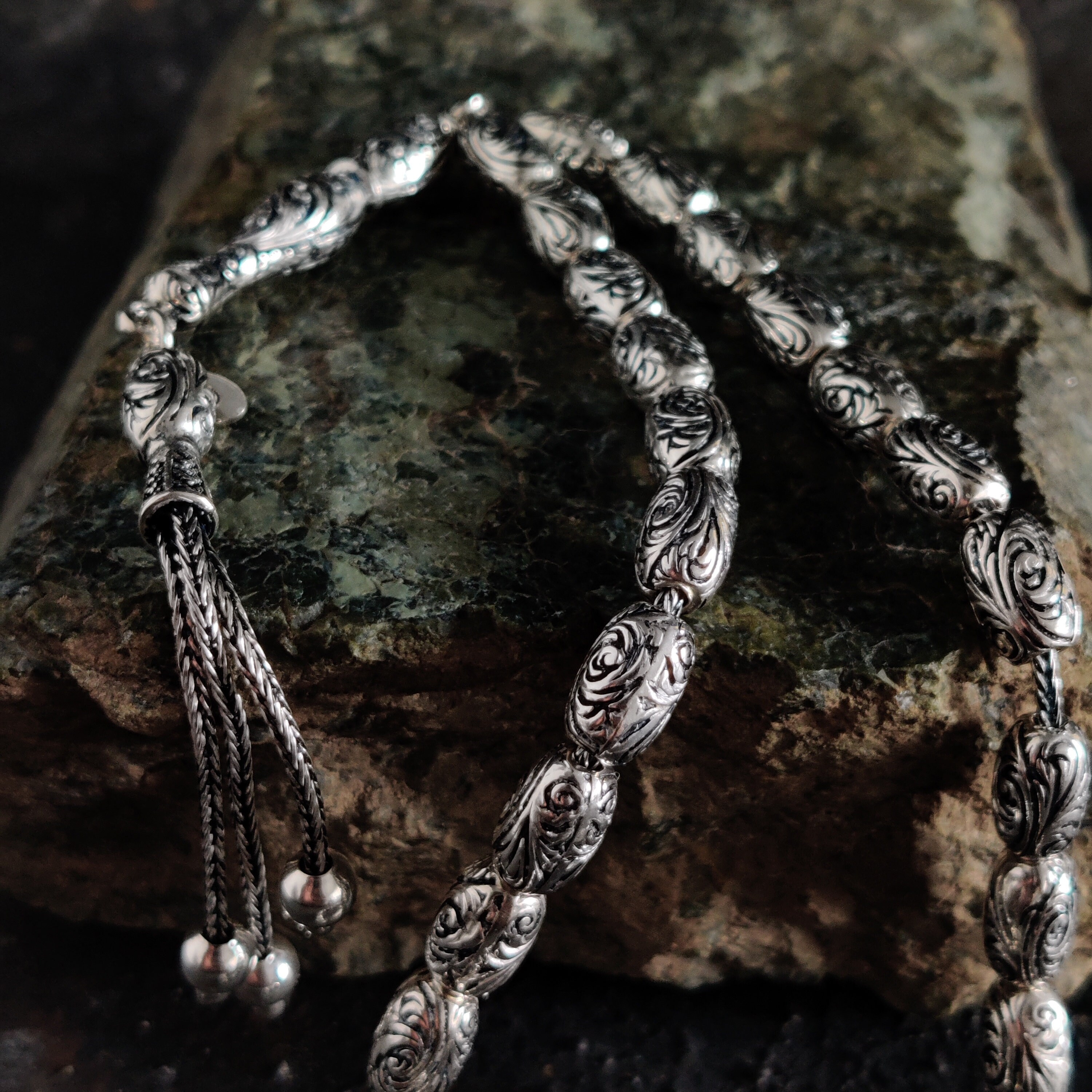 925K Silver Filigree Tasbih, Sterling Silver Prayer Beads, Silver Men's ...