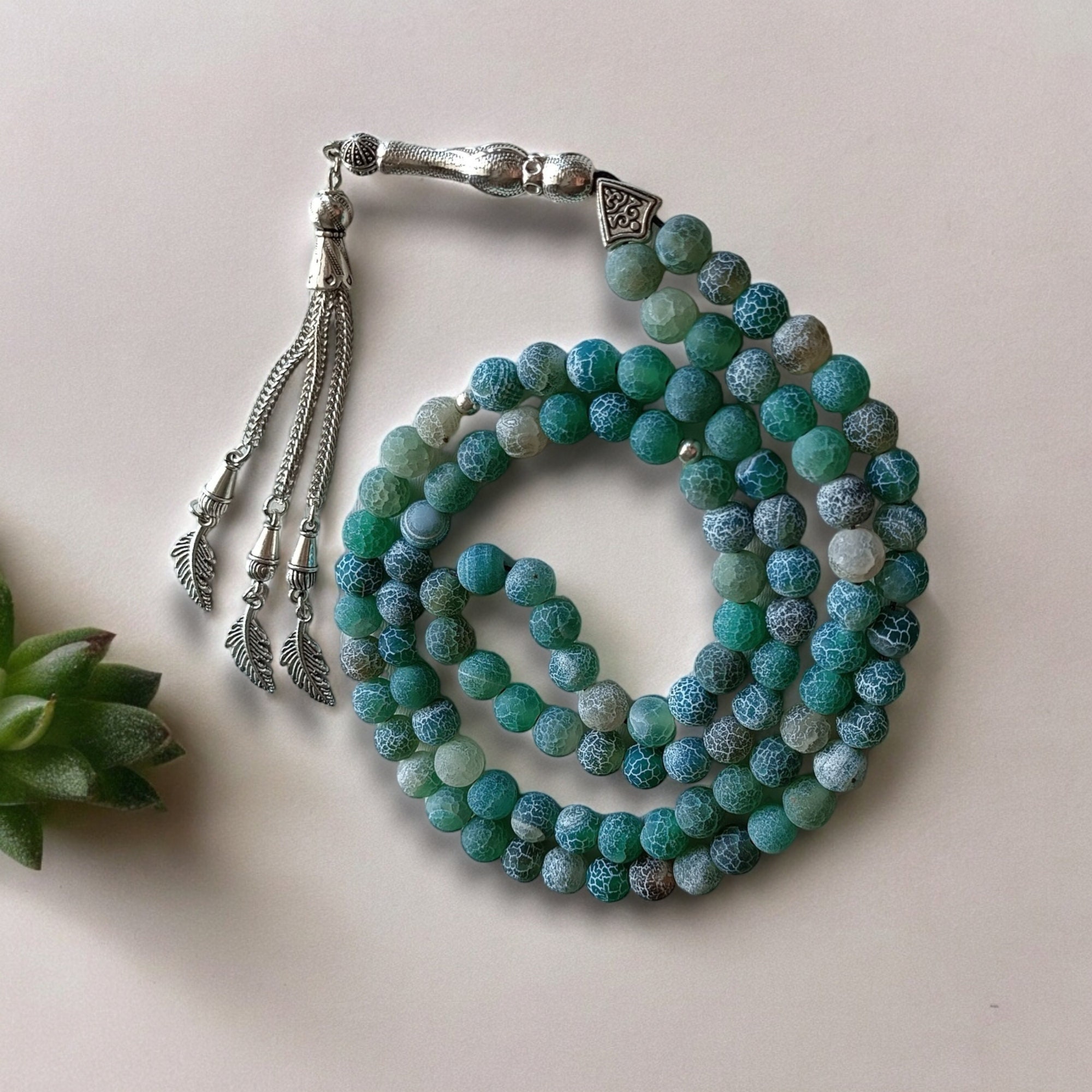 8mm Agate, Aqeeq Tasbih, Islamic Prayer Beads, Rosary Beads, Tasbih 99 ...