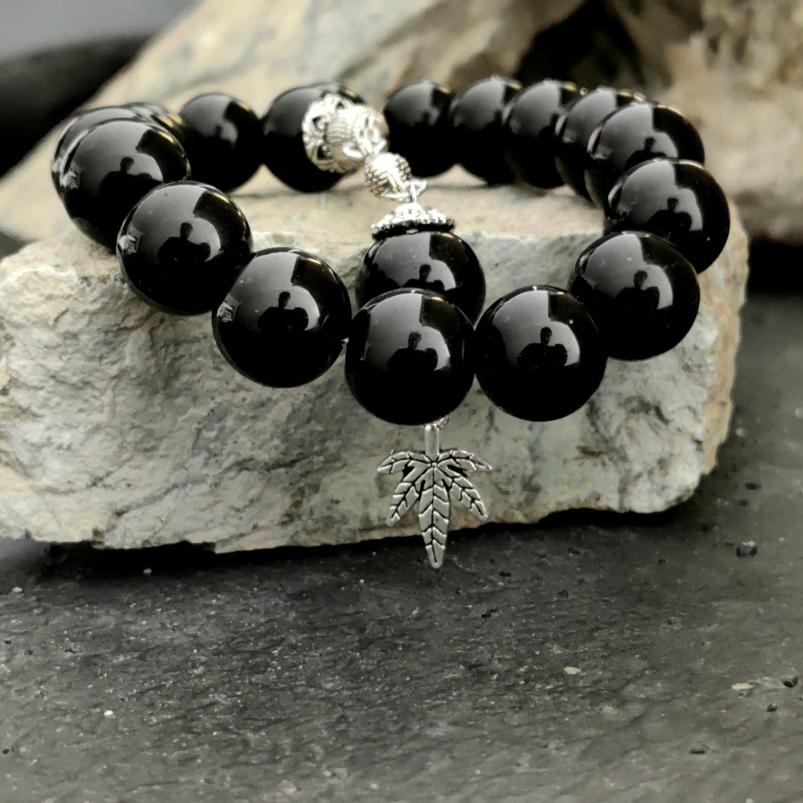 Big Beaded Rosary, Large Glass Beads, Black Tasbih, Worry Beads ...
