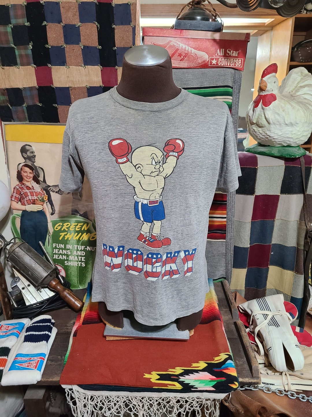 Vintage 1985 Elmer Fudd Looney Tunes Rocky Balboa Sylvester Stallone ...