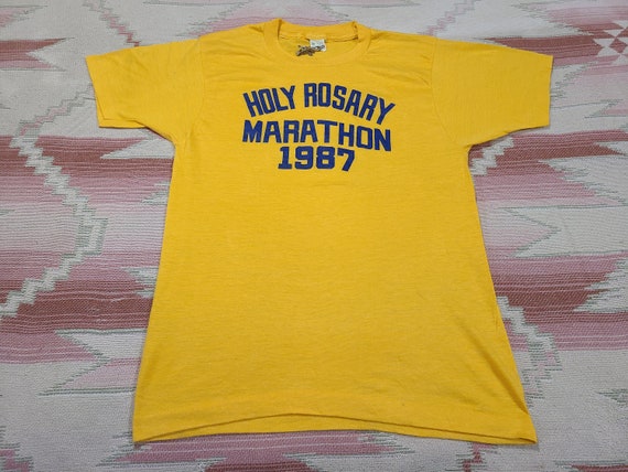 Vintage 1987 Holy Rosary Catholic Road Race Run Marat… - Gem